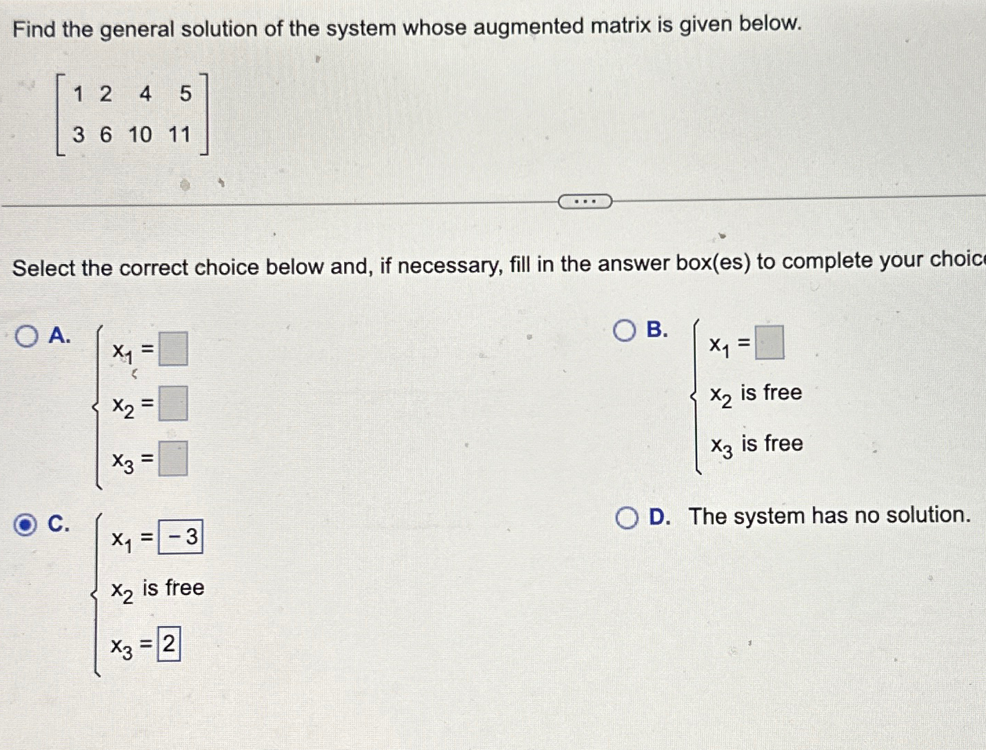 Solved Find the general solution of the system whose | Chegg.com