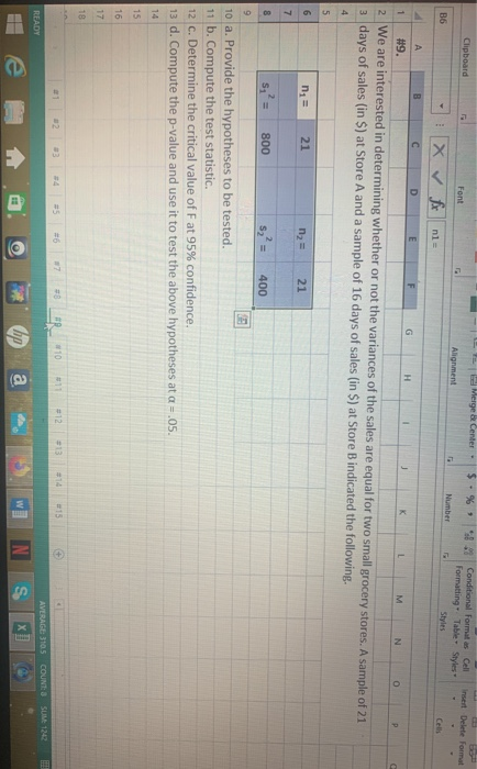 Solved Merge Center - $ - % Conditional Formulas Cell Insert | Chegg.com