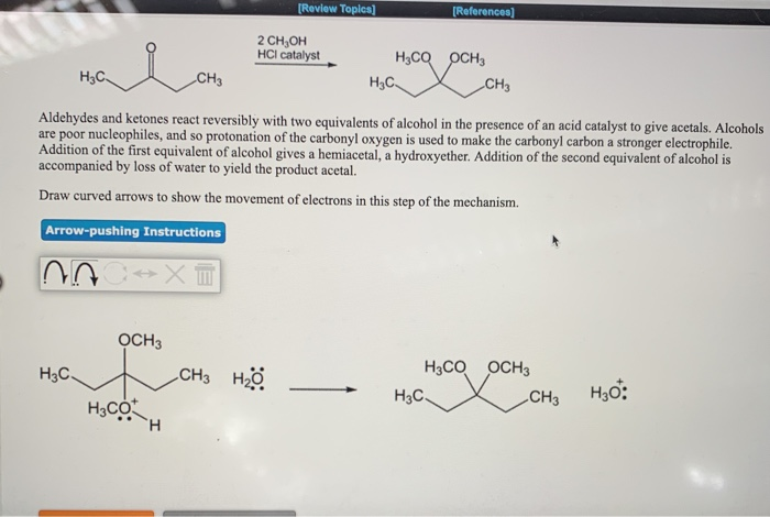 Solved [Review Toples] (References) 2 CH,OH HCl catalyst H₂C | Chegg.com