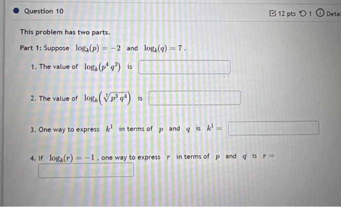 Solved This problem has two parts. Part 1: Suppose | Chegg.com