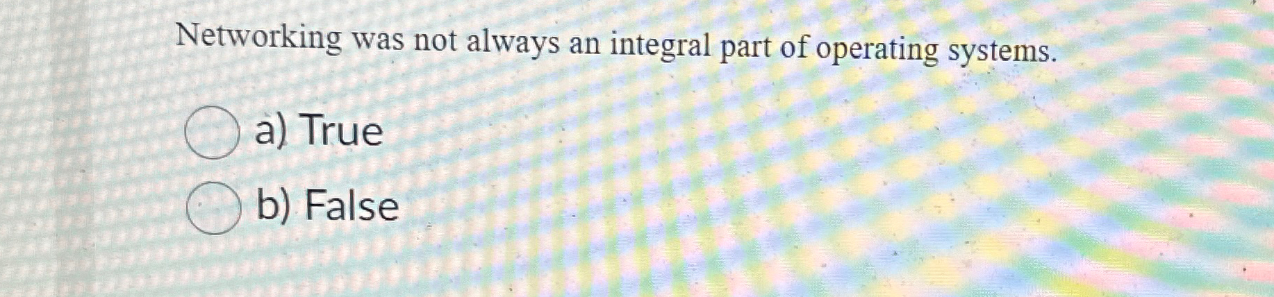 Solved Networking was not always an integral part of | Chegg.com