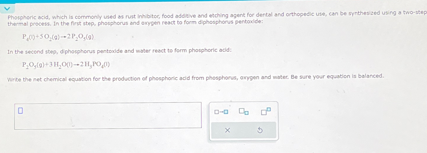 Solved Phosphoric acid, which is commonly used as rust | Chegg.com