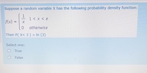 Solved Suppose a random variable x ﻿has the following | Chegg.com