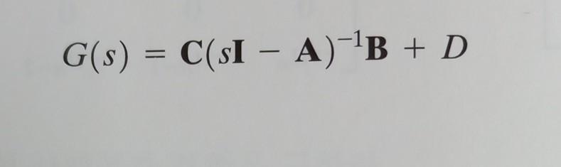 Solved Convert this state space expression into a transfer | Chegg.com