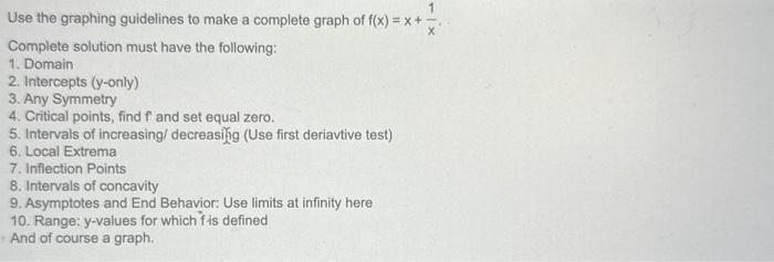 Solved Use the graphing guidelines to make a complete graph | Chegg.com