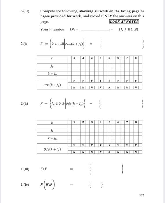 Solved 6 (3a) Compute the following, showing all work on the | Chegg.com