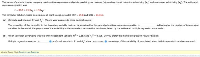 Solved The owner of a mevie theater company used multiple | Chegg.com