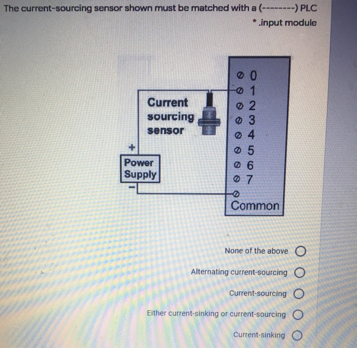 Solved The current sourcing sensor shown must be matched | Chegg.com