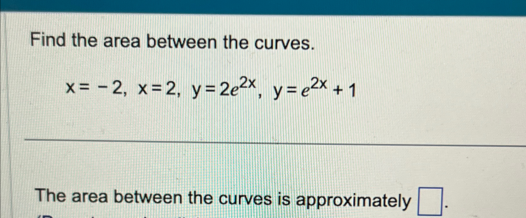 Solved Find the area between the | Chegg.com