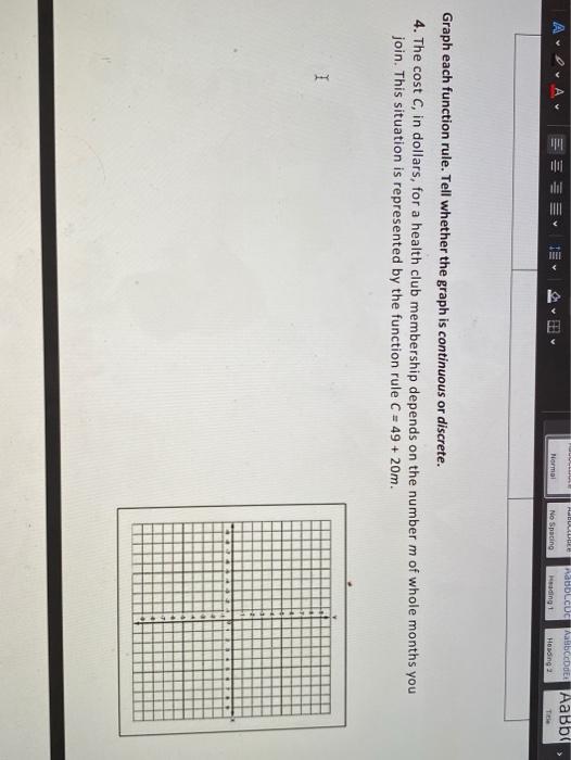 Solved Graphing a function rule Graph each function rule. 1. | Chegg.com