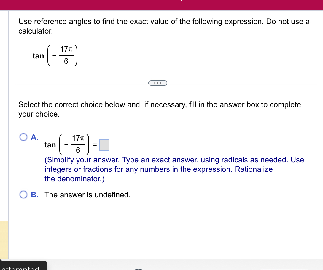 Solved Use reference angles to find the exact value of the | Chegg.com