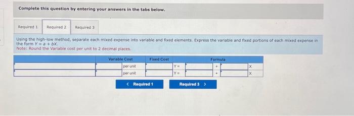 Solved Problem 2A-7 (Algo) Cost Behavior; High-Low Method; | Chegg.com