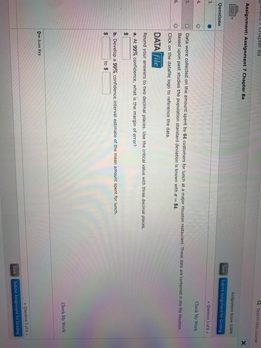 Solved - Cdpter 8a Search this course Assignment: Assignment | Chegg.com