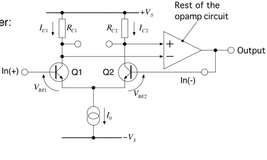 Solved - +Vs Rest of the opamp circuit er: Ici | RCI Rc2||| | Chegg.com