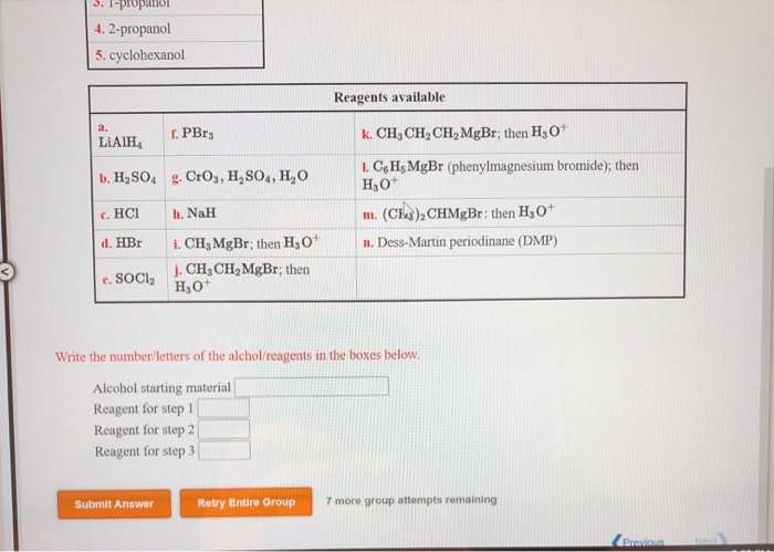 Solved (References Specify the reagent you would use in each | Chegg.com