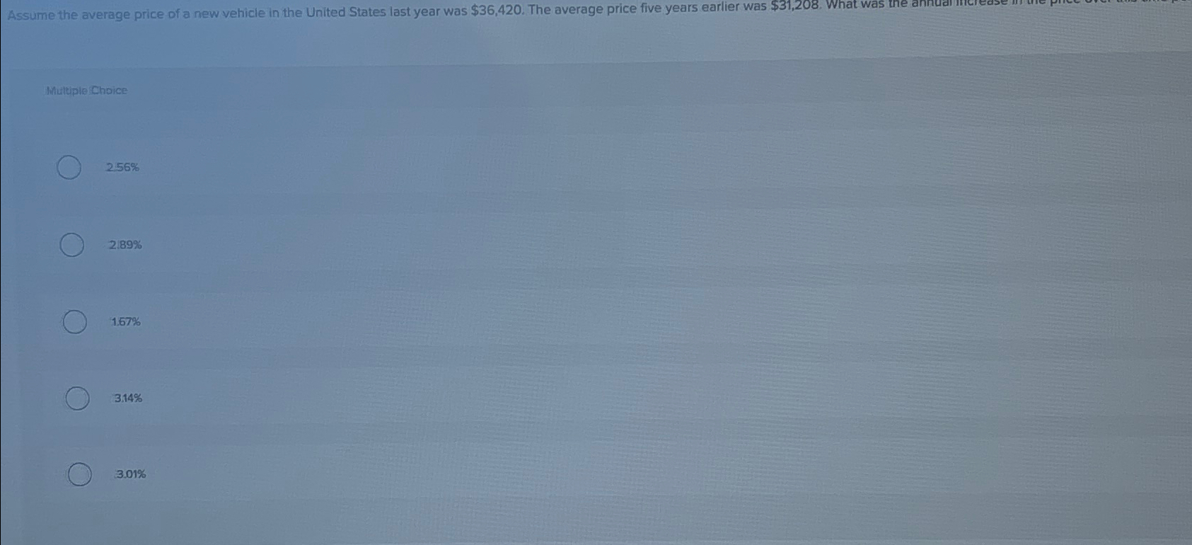 Solved Assume the average price of a new vehicle in the | Chegg.com