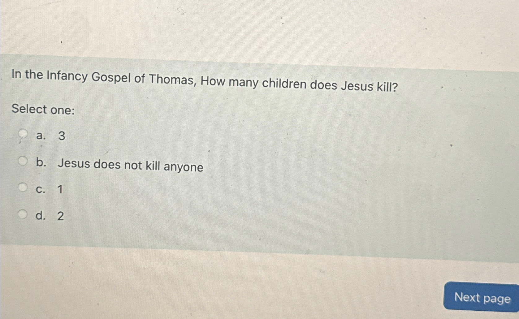 In the Infancy Gospel of Thomas, How many children | Chegg.com