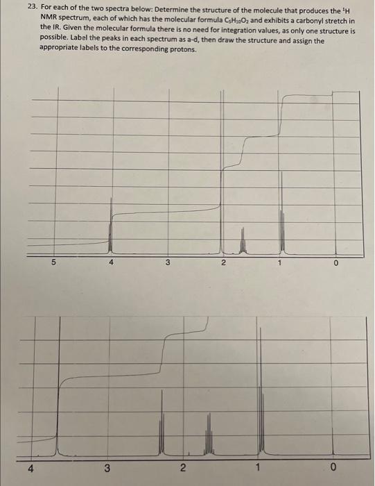 Solved 23. For each of the two spectra below: Determine the | Chegg.com