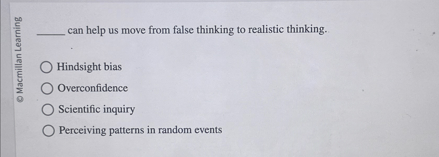 Solved can help us move from false thinking to realistic | Chegg.com