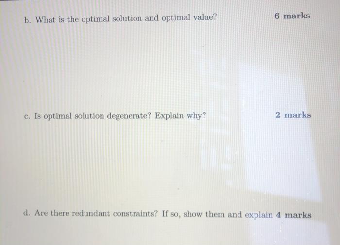 Solved 2. Graphical solution method. 30 marks Consider the | Chegg.com