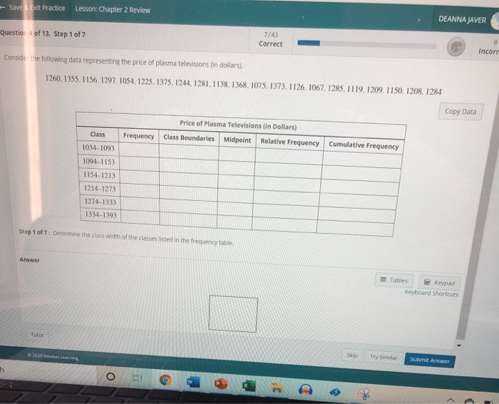 Solved Save & Exit Practice Lesson: Chapter 2 Review DEANNA | Chegg.com