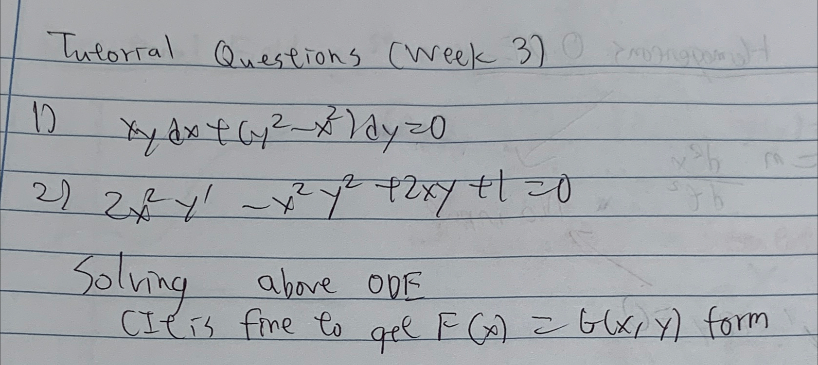 Solved Tulorral Questions (week | Chegg.com