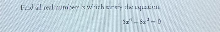 Solved Find all real numbers a which satisfy the equation. | Chegg.com
