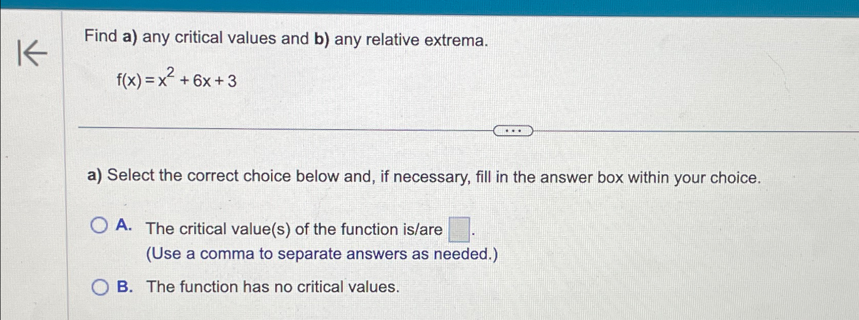 Solved Find a) ﻿any critical values and b) ﻿any relative | Chegg.com