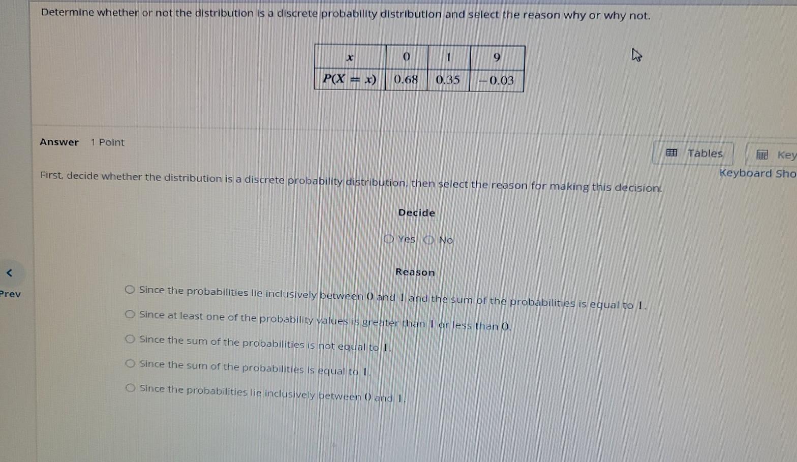 Solved Determine whether or not the distribution is a | Chegg.com
