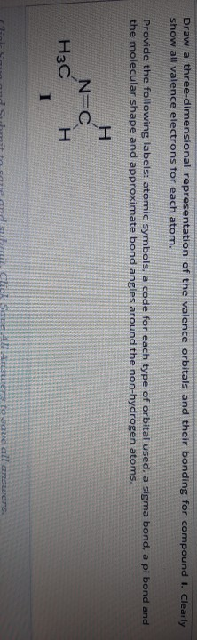 Solved Draw a three-dimensional representation of the | Chegg.com