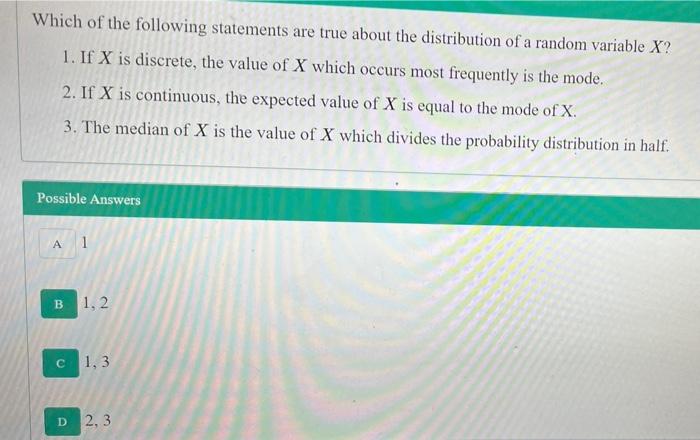 Solved Which of the following statements are true about the | Chegg.com