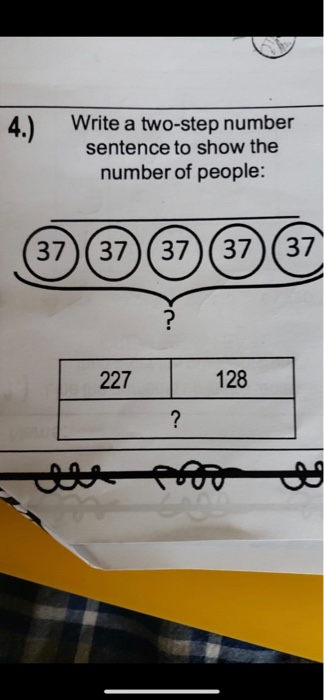 Solved Write a two-step number sentence to show the number | Chegg.com