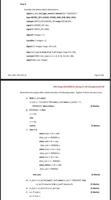 Task 3: Consider the below object declaration | Chegg.com