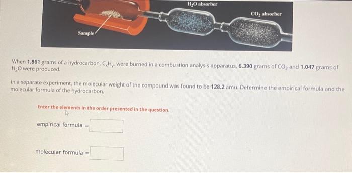 Solved When 1.861 grams of a hydrocarbon, CxHy were burned | Chegg.com