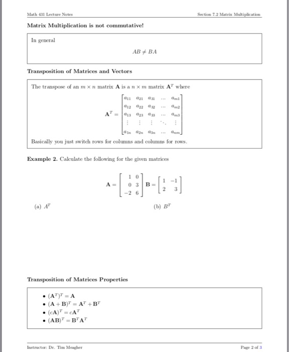 Solved Math 431 - Math for Science and Engineering I Section | Chegg.com