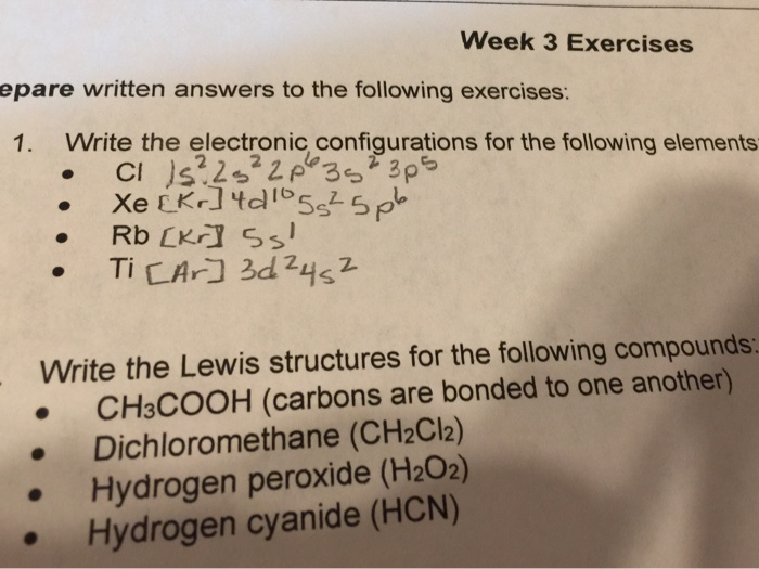 Solved Week 3 Exercises epare written answers to the | Chegg.com