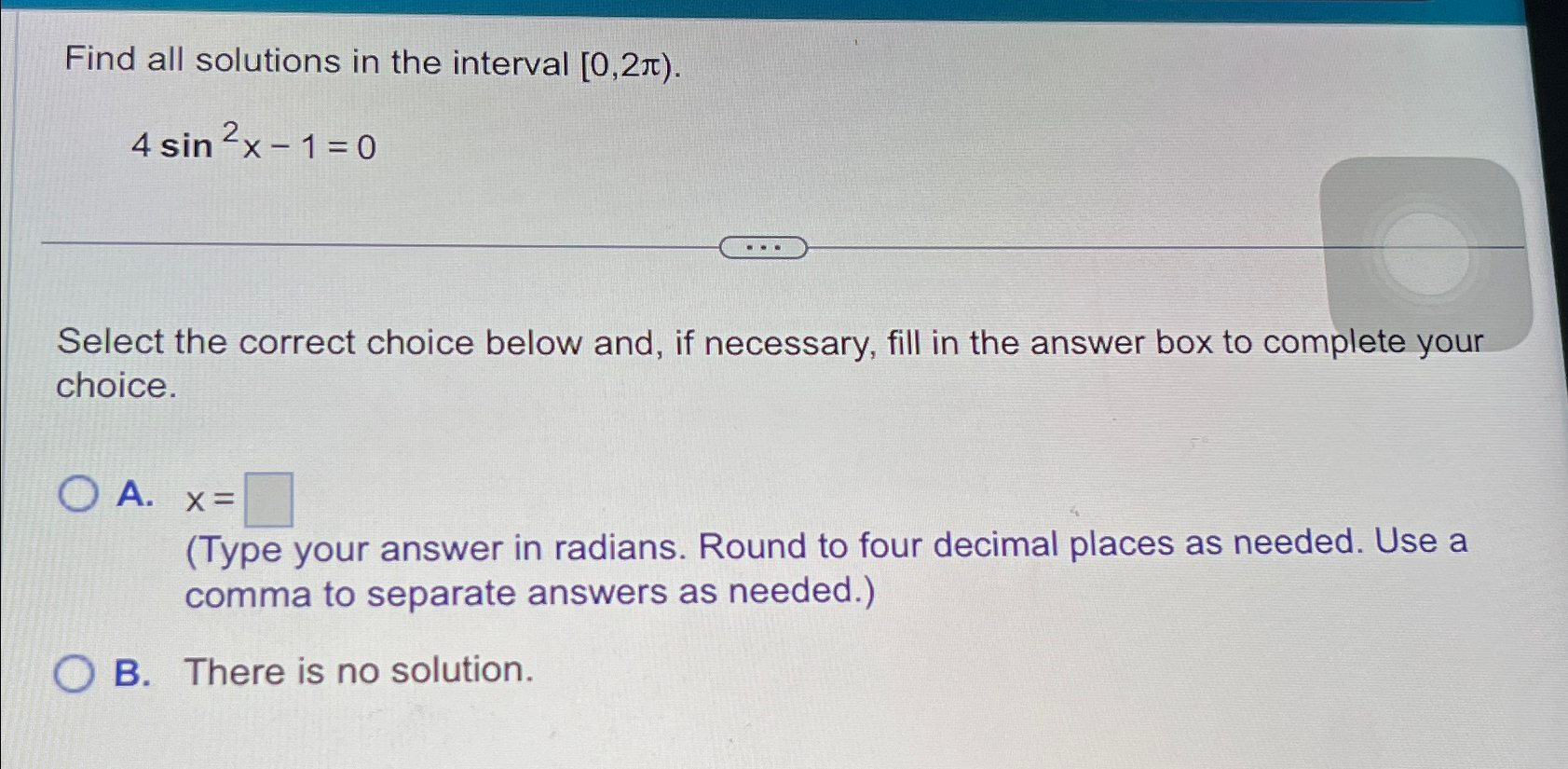 Solved Find all solutions in the interval | Chegg.com