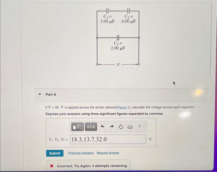 Solved Part A Ii V 30 V Is Applied Across The Whole