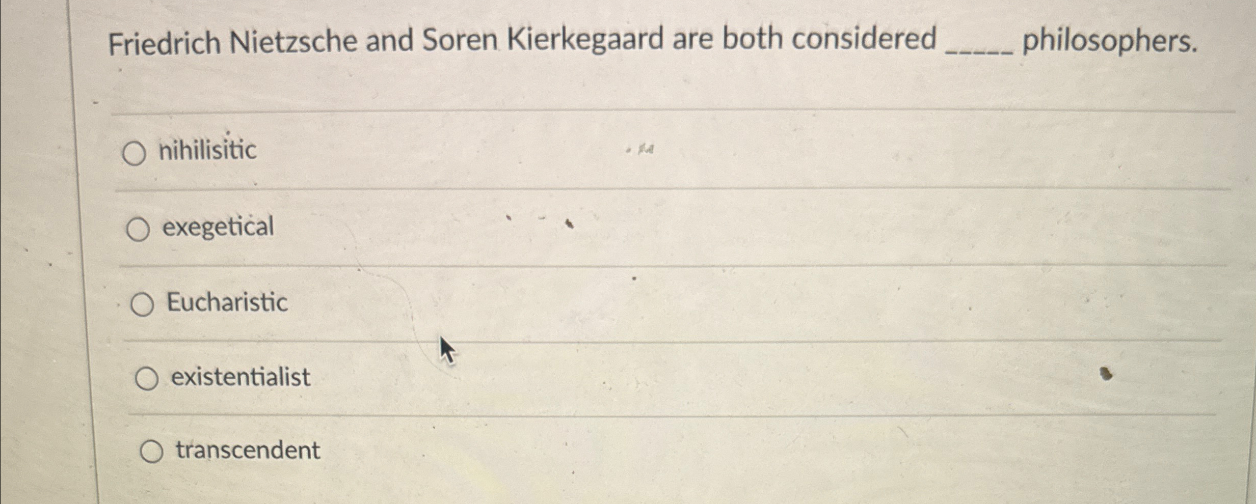 Solved Friedrich Nietzsche and Soren Kierkegaard are both | Chegg.com