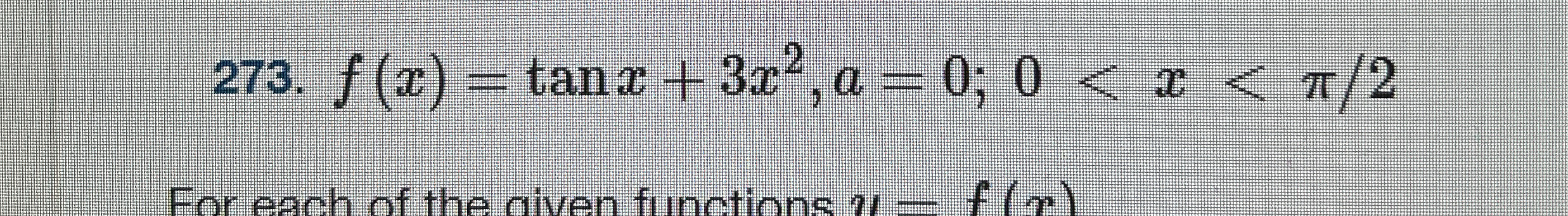 Solved For each of the following functions, find | Chegg.com