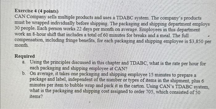 Solved Exercise 4 ( 4 points) CAN Company sells multiple | Chegg.com Solved Exercise 4 ( 4 points) CAN Company sells multiple | Chegg.com