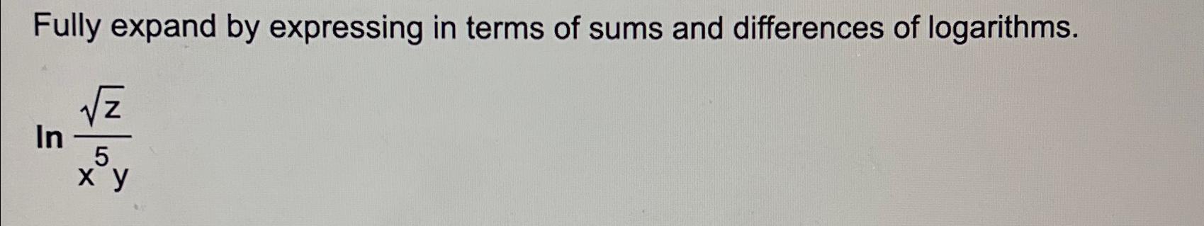 Solved Fully expand by expressing in terms of sums and | Chegg.com