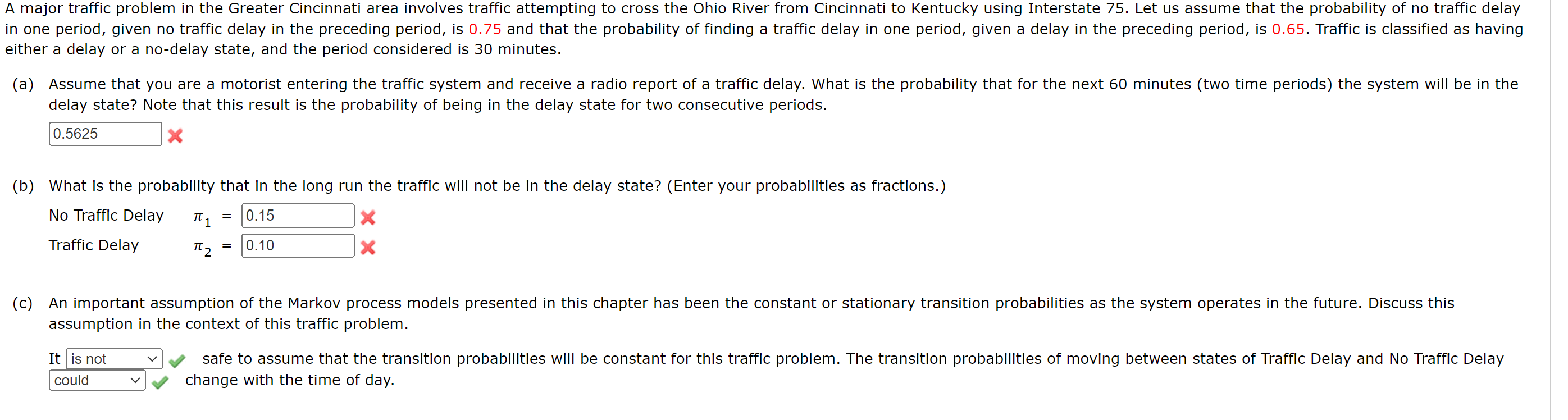 Solved A major traffic problem in the Greater Cincinnati | Chegg.com