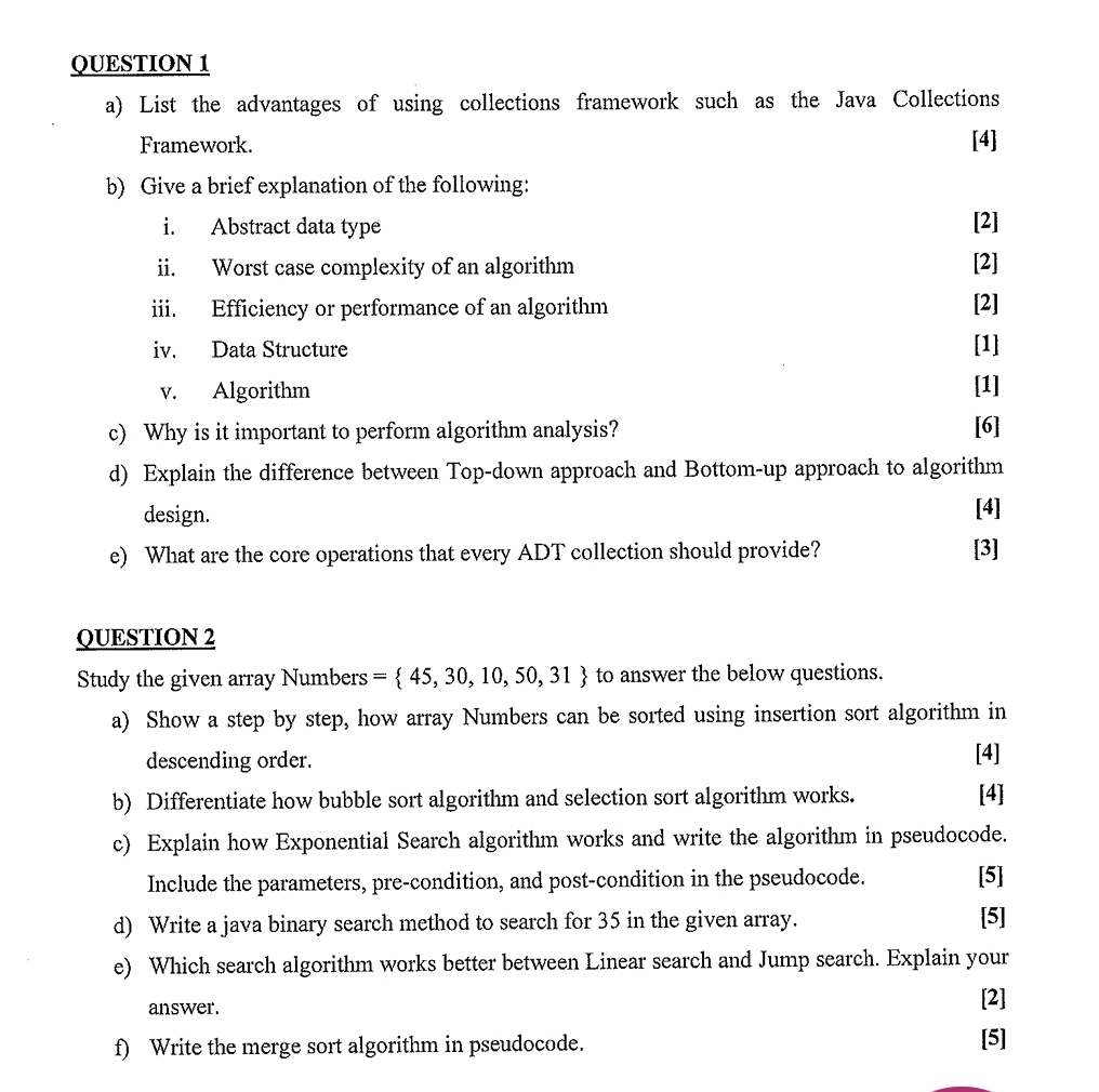 Solved QUESTION 1a) ﻿List the advantages of using | Chegg.com
