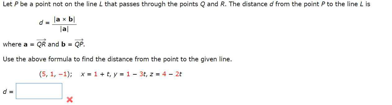 Solved Let P ﻿be a point not on the line L ﻿that passes | Chegg.com