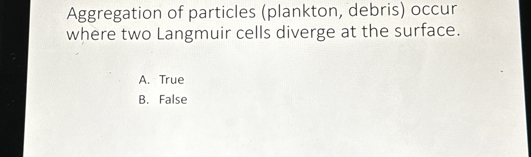 Solved Aggregation of particles (plankton, ﻿debris) | Chegg.com