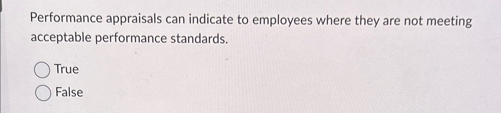 Solved Performance appraisals can indicate to employees | Chegg.com