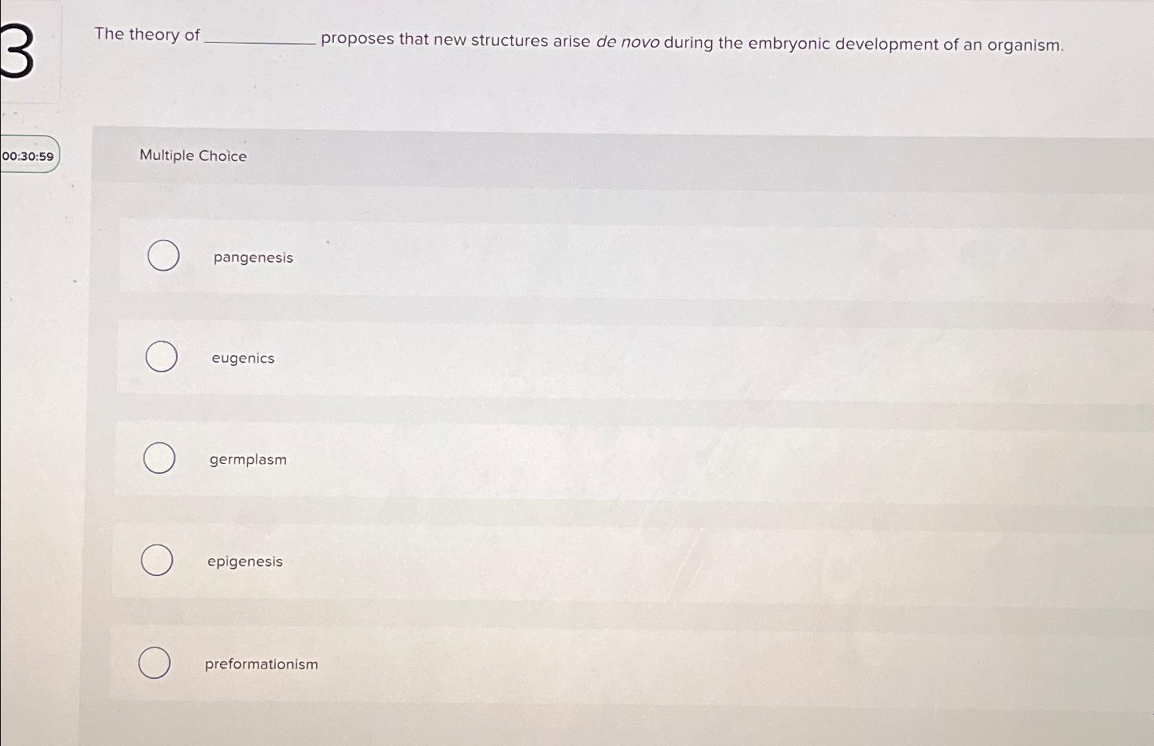 Solved The theory of proposes that new structures arise de | Chegg.com