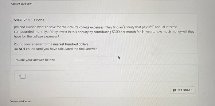 Solved Content attribution QUESTION 6.1 POINT Jim and Dianna | Chegg.com