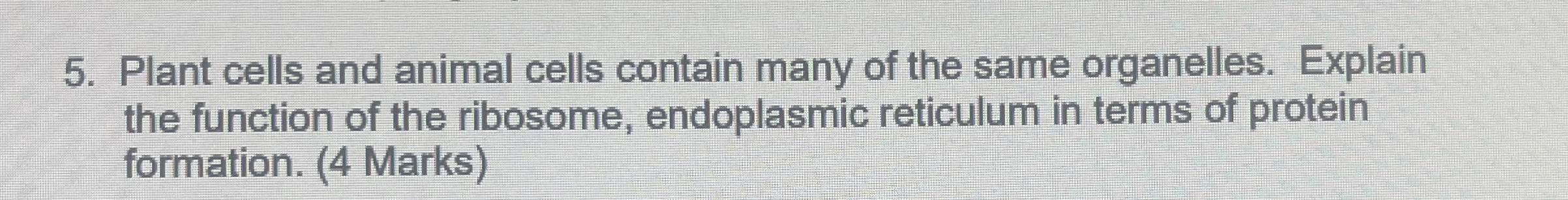 Solved Plant cells and animal cells contain many of the same | Chegg.com